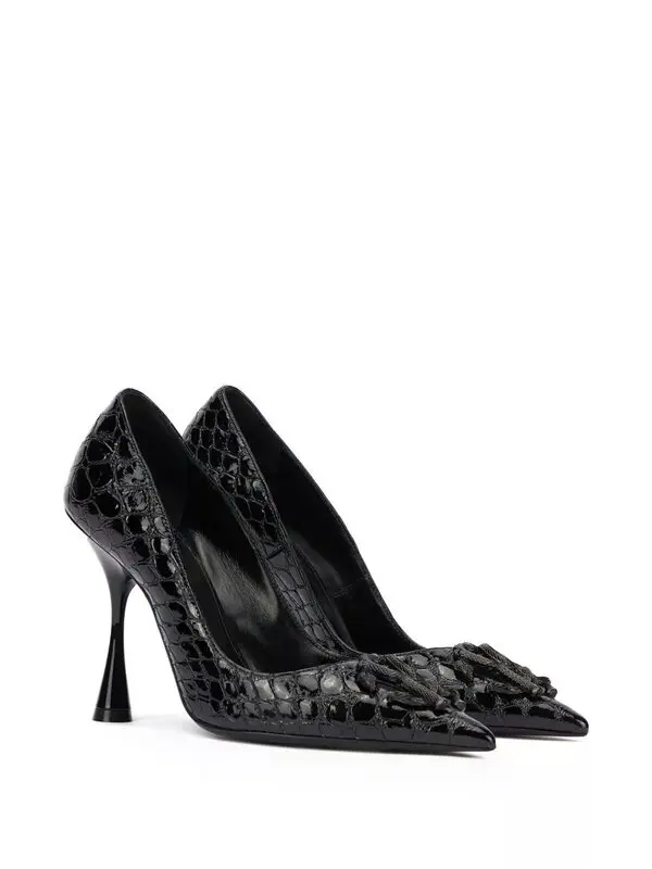 Roberto Cavalli Crocodile-effect High-heel Pumps