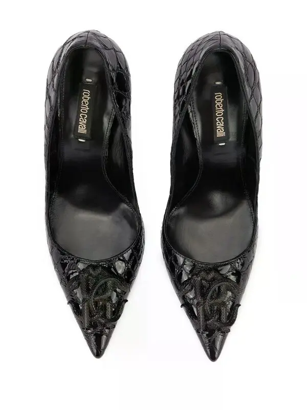 Roberto Cavalli Crocodile-effect High-heel Pumps