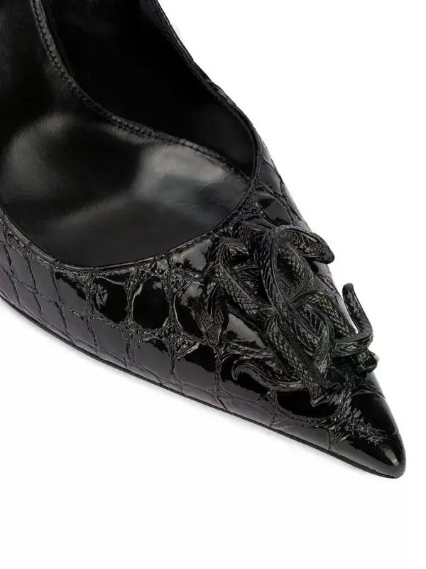 Roberto Cavalli Crocodile-effect High-heel Pumps