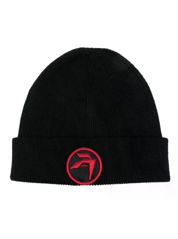 AMBUSH Logo-patch Wool Beanie - Black