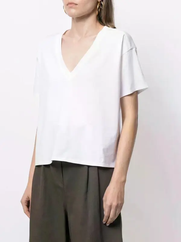 Loulou De Saison V-neck Cotton T-shirt
