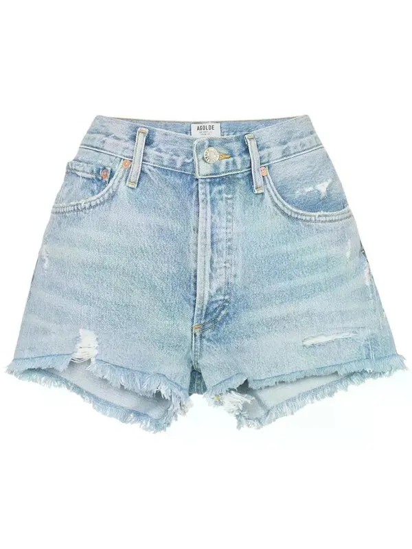 AGOLDE Distressed Denim Shorts