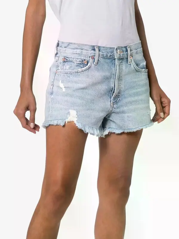 AGOLDE Distressed Denim Shorts