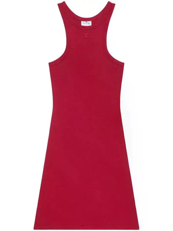 COURREGES Cotton Scuba Dress - Red