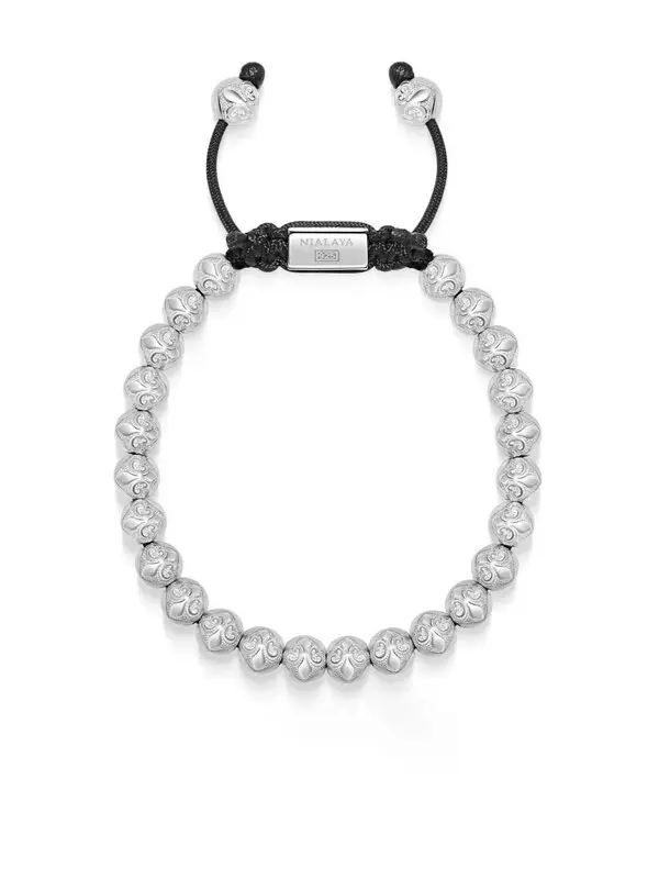 NIALAYA JEWELRY Beaded Bracelet - Silver