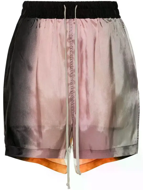 Rick Owens Gradient-effect Wide-leg Shorts