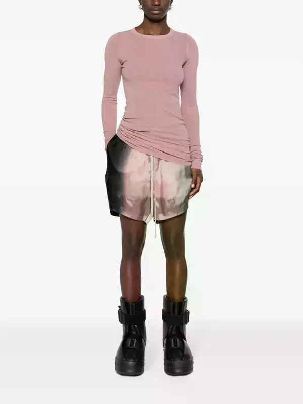 Rick Owens Gradient-effect Wide-leg Shorts