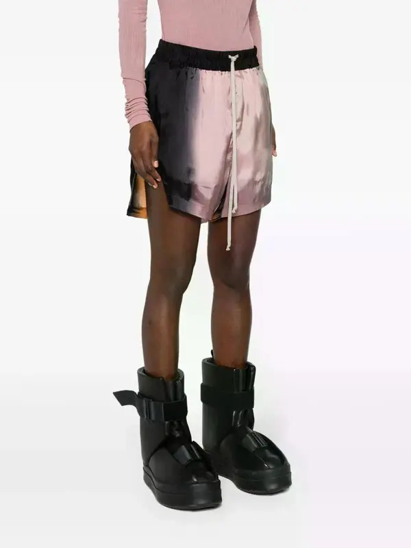 Rick Owens Gradient-effect Wide-leg Shorts