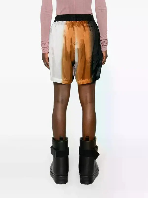 Rick Owens Gradient-effect Wide-leg Shorts