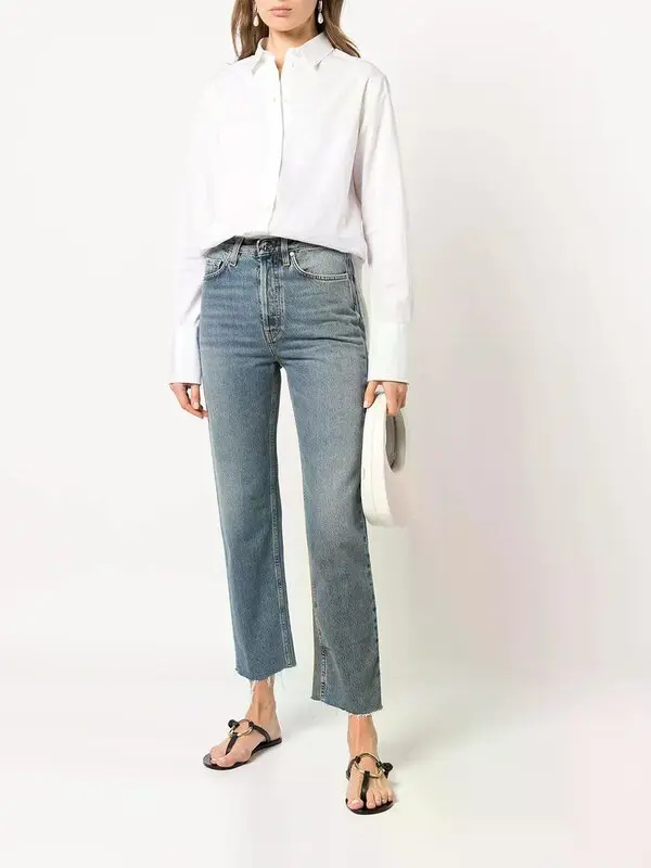 TOTEME Cropped Straight-leg Jeans