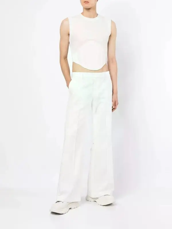 DION LEE Fine-ribbed Corset Tank Top