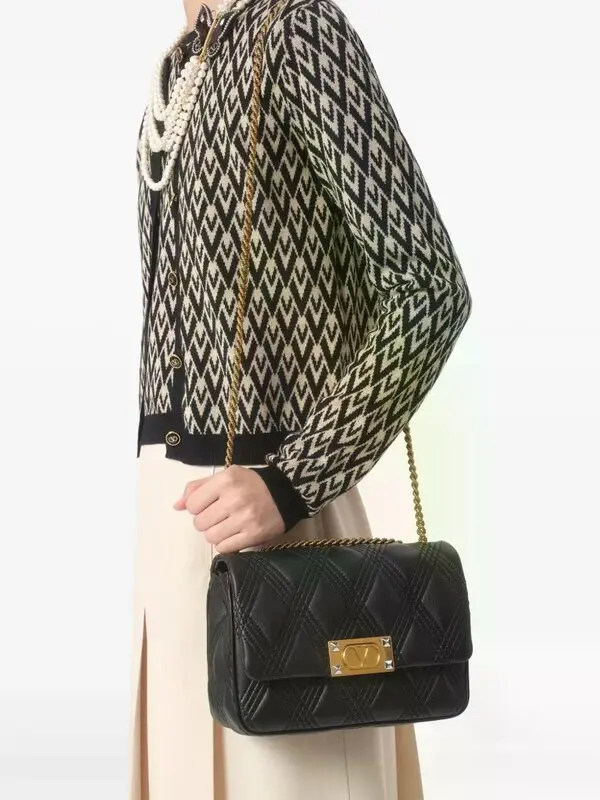 Valentino Garavani Toute La V Jacquard Wool Sweater