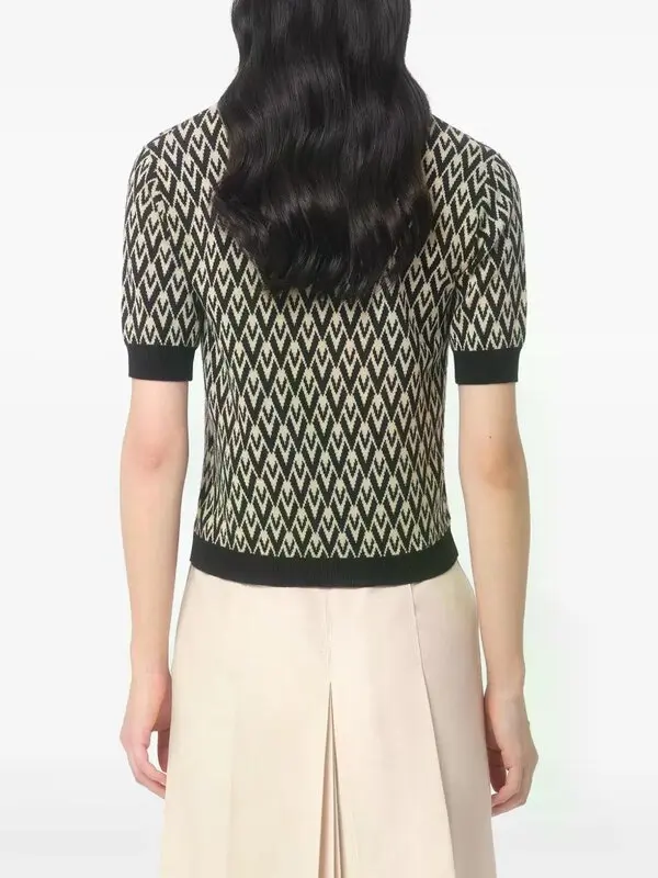 Valentino Garavani Toute La V Jacquard Wool Sweater