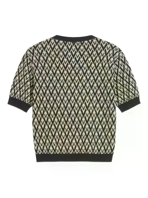 Valentino Garavani Toute La V Jacquard Wool Sweater