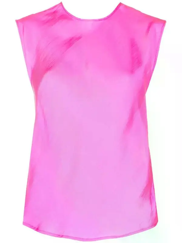 FORTE_FORTE Sleeveless Satin Blouse - Pink