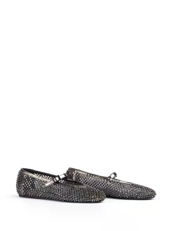 LE SILLA Gilda Crystal-embellished Ballerina Shoes - Silver