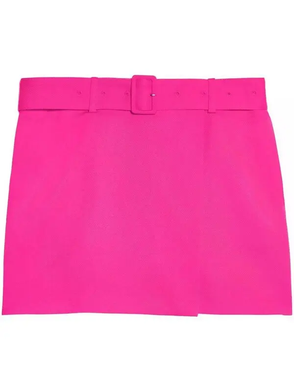 AMI Paris Belted Midi Skirt