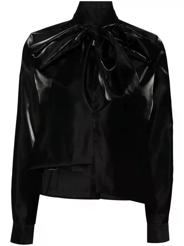 Noir Kei Ninomiya Bow Satin Shirt