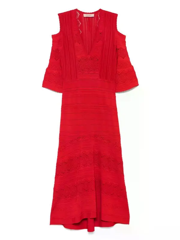 TWINSET Punched-knit Midi Dress