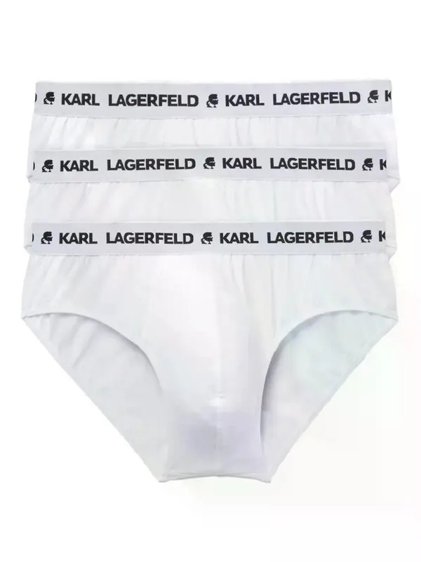 Karl Lagerfeld Logo-print Briefs - White