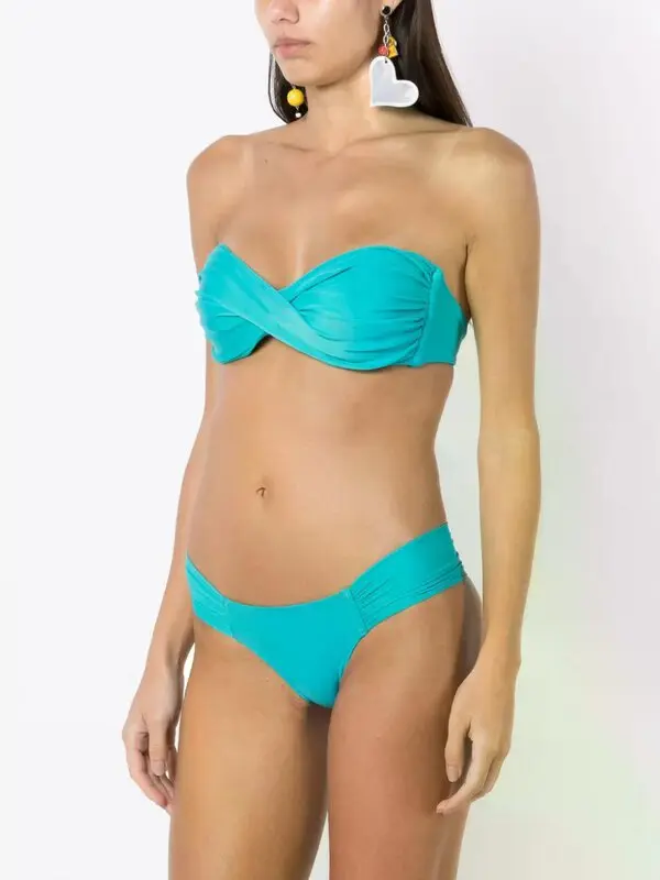 AMIR SLAMA Twist-detail Bandeau Bikini Top