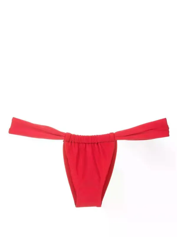 AMIR SLAMA Gathered Low-rise Bikini Bottoms - Red