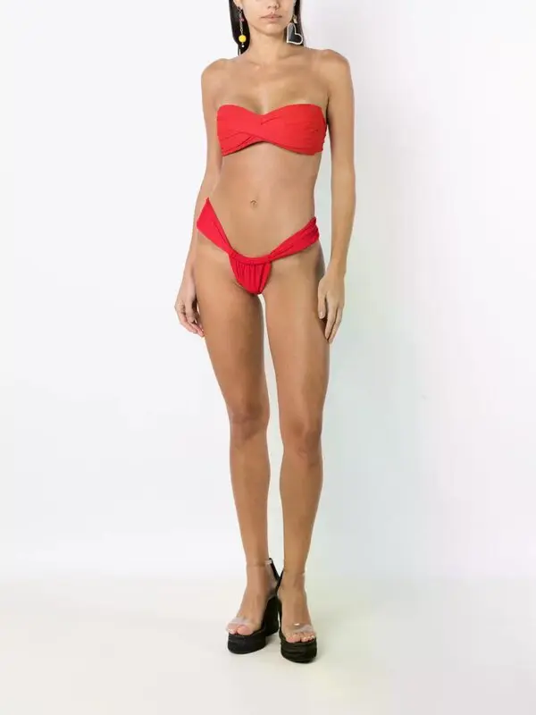 AMIR SLAMA Gathered Low-rise Bikini Bottoms