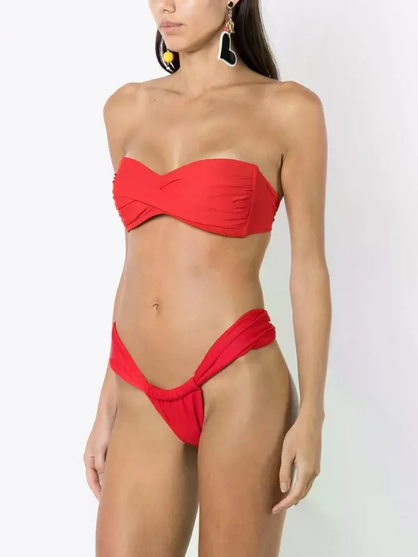 AMIR SLAMA Gathered Low-rise Bikini Bottoms