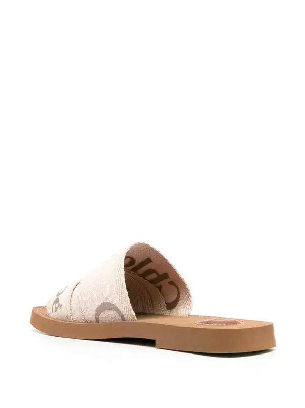 Chloé Woody Logo Slides - Neutrals