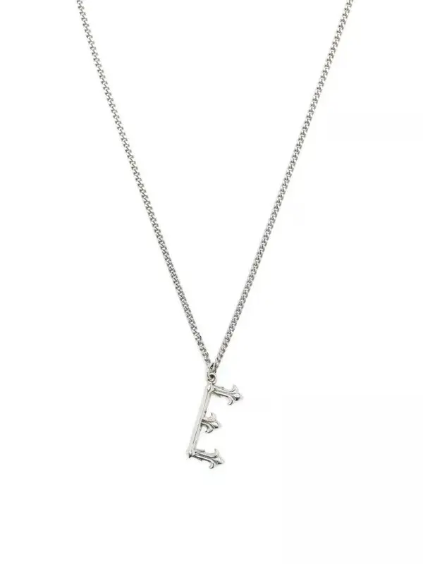Emanuele Bicocchi Alphabet Pendant Sterling Necklace - Silver