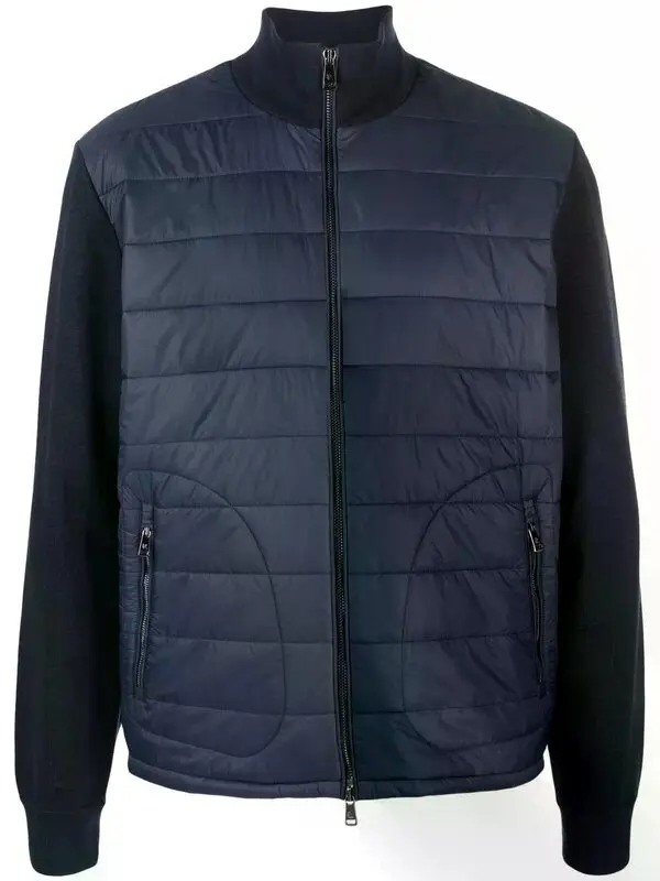 Ralph Lauren Purple Label Zip-front Padded-panel Sweater