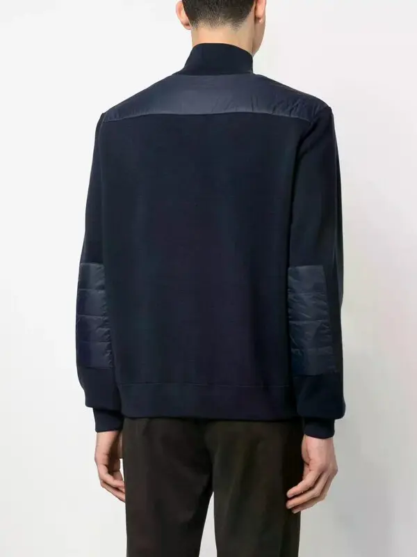 Ralph Lauren Purple Label Zip-front Padded-panel Sweater