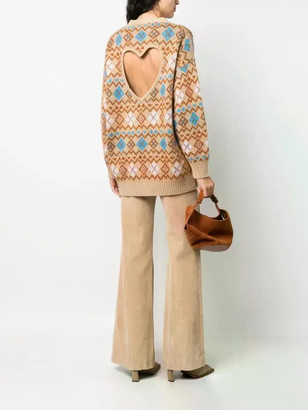 Dsquared2 Geometric-print Wool Cardigan