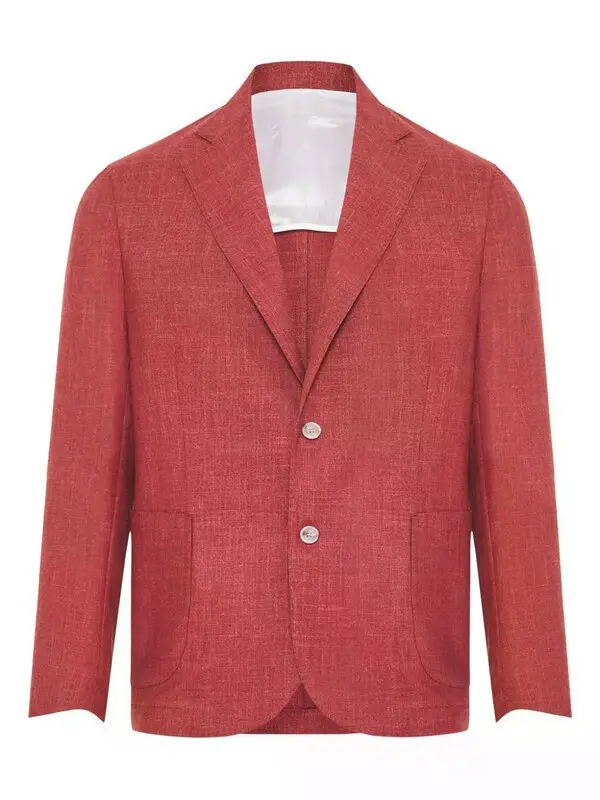 BARBA NAPOLI Single-breasted Blazer - Red