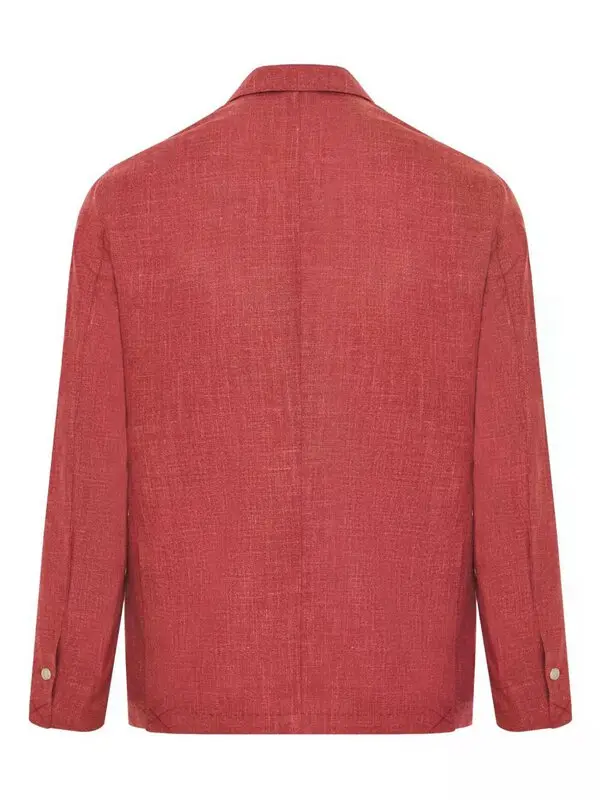 BARBA NAPOLI Single-breasted Blazer - Red