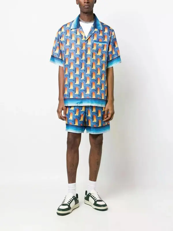 Casablanca L'arche De Nuit Silk Shorts