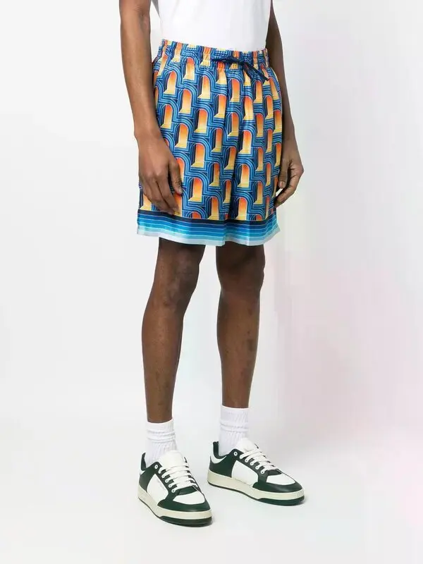 Casablanca L'arche De Nuit Silk Shorts