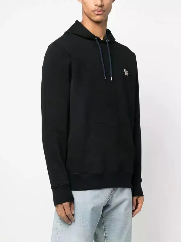 Paul Smith Zebra-patch Pullover Hoodie - Black