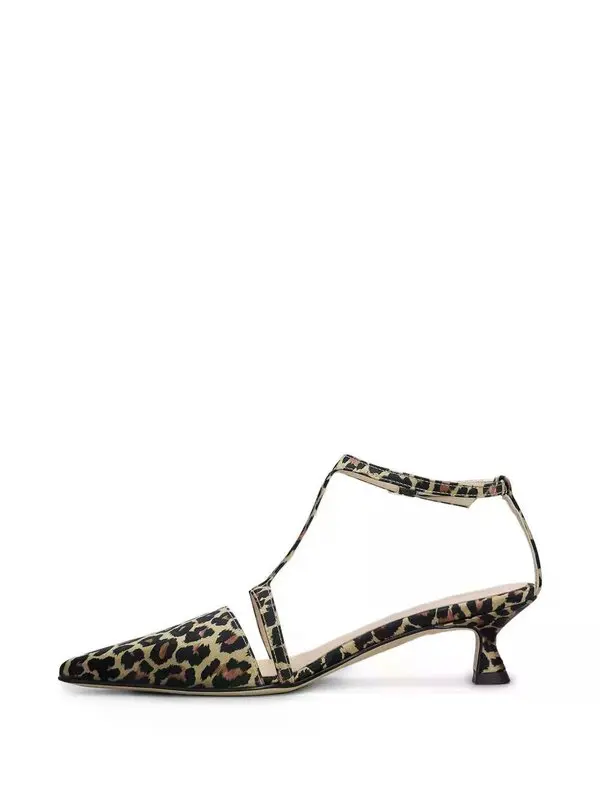 ANNA F. 55mm Leopard-print Pumps