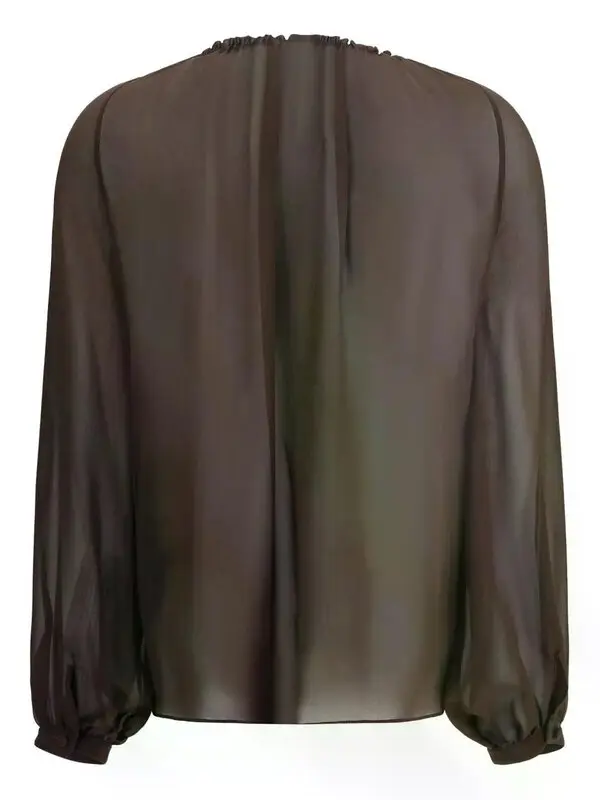 TOM FORD Long-sleeve Silk Blouse