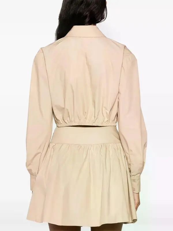 SELF-PORTRAIT Crystal-embellished Cropped Shirt