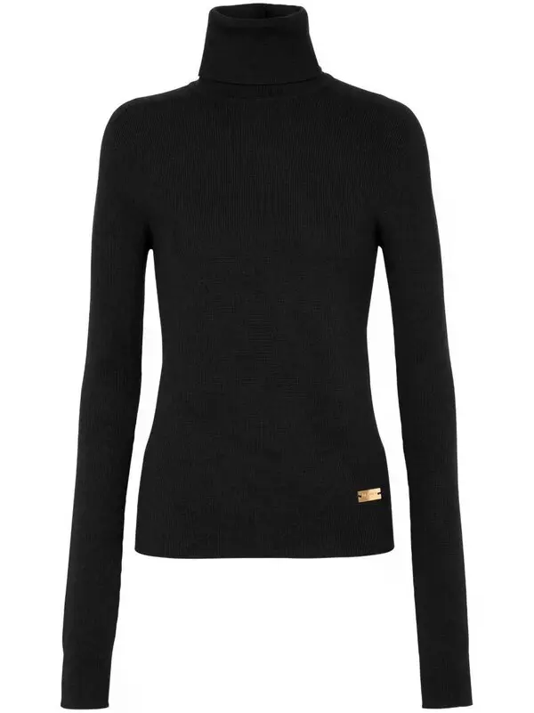 Balmain Logo-plaque Wool Jumper