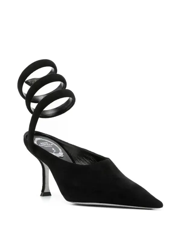 Rene Caovilla 75mm Suede Pumps