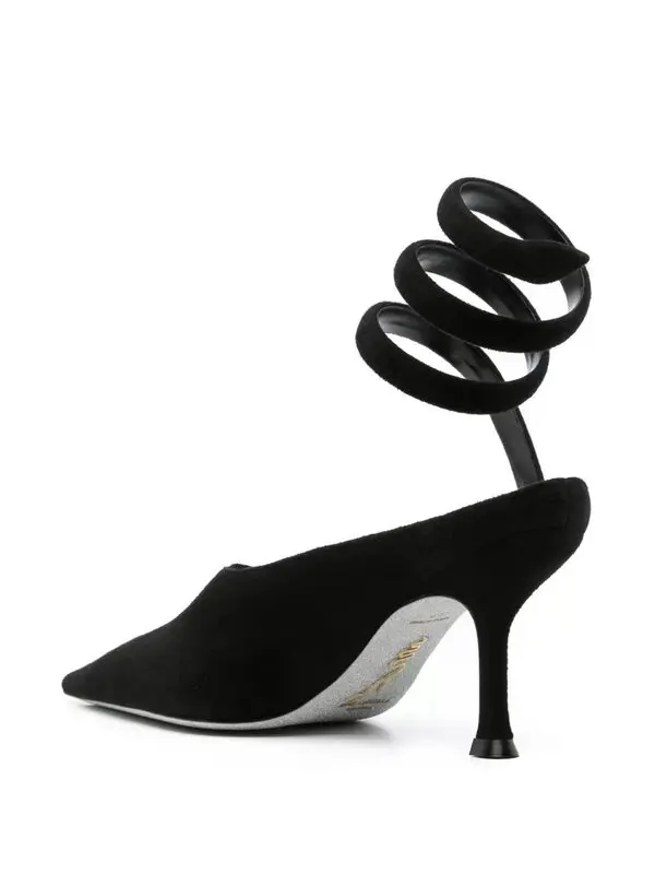 Rene Caovilla 75mm Suede Pumps