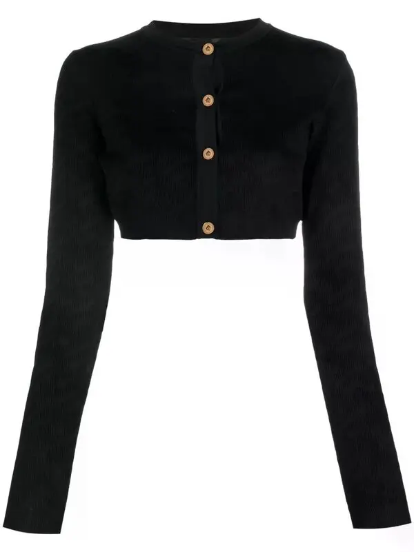 Versace La Greca Cropped Cardigan
