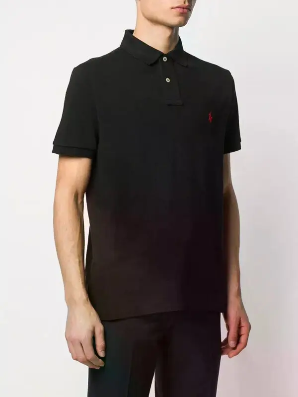 Polo Ralph Lauren Embroidered Logo Polo Shirt - Black