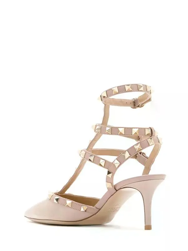 Valentino Garavani Rockstud Caged Pump 65mm - Neutrals