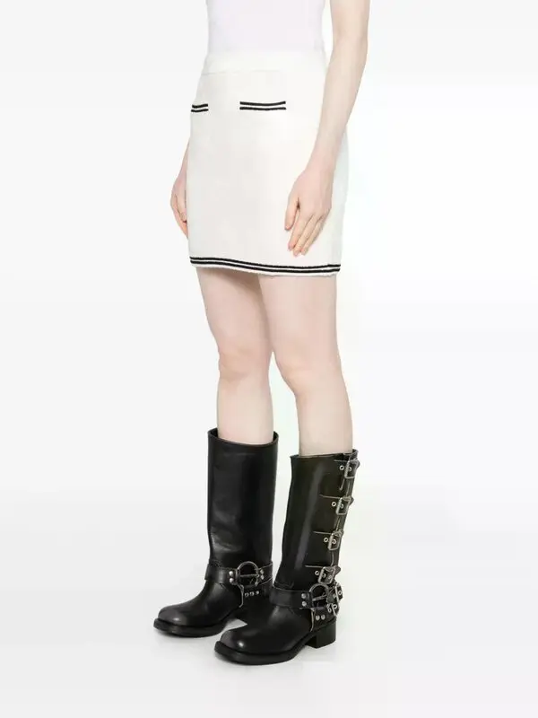SELF-PORTRAIT Bow-jacquard Mini Skirt