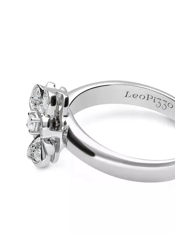 LEO PIZZO 18kt White Gold Flora Diamond Ring
