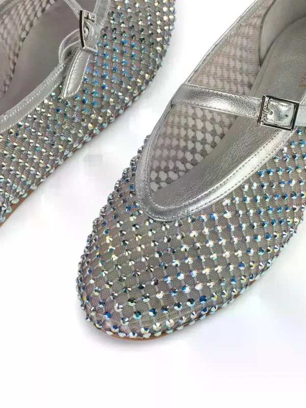 LE SILLA Gilda Ballet Flats - Silver